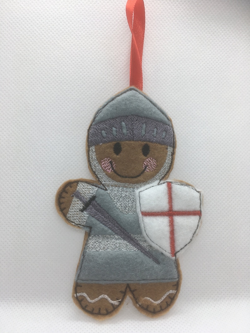 Knight Gingerbread Man Hanging Felt Decoration Christmas | Etsy