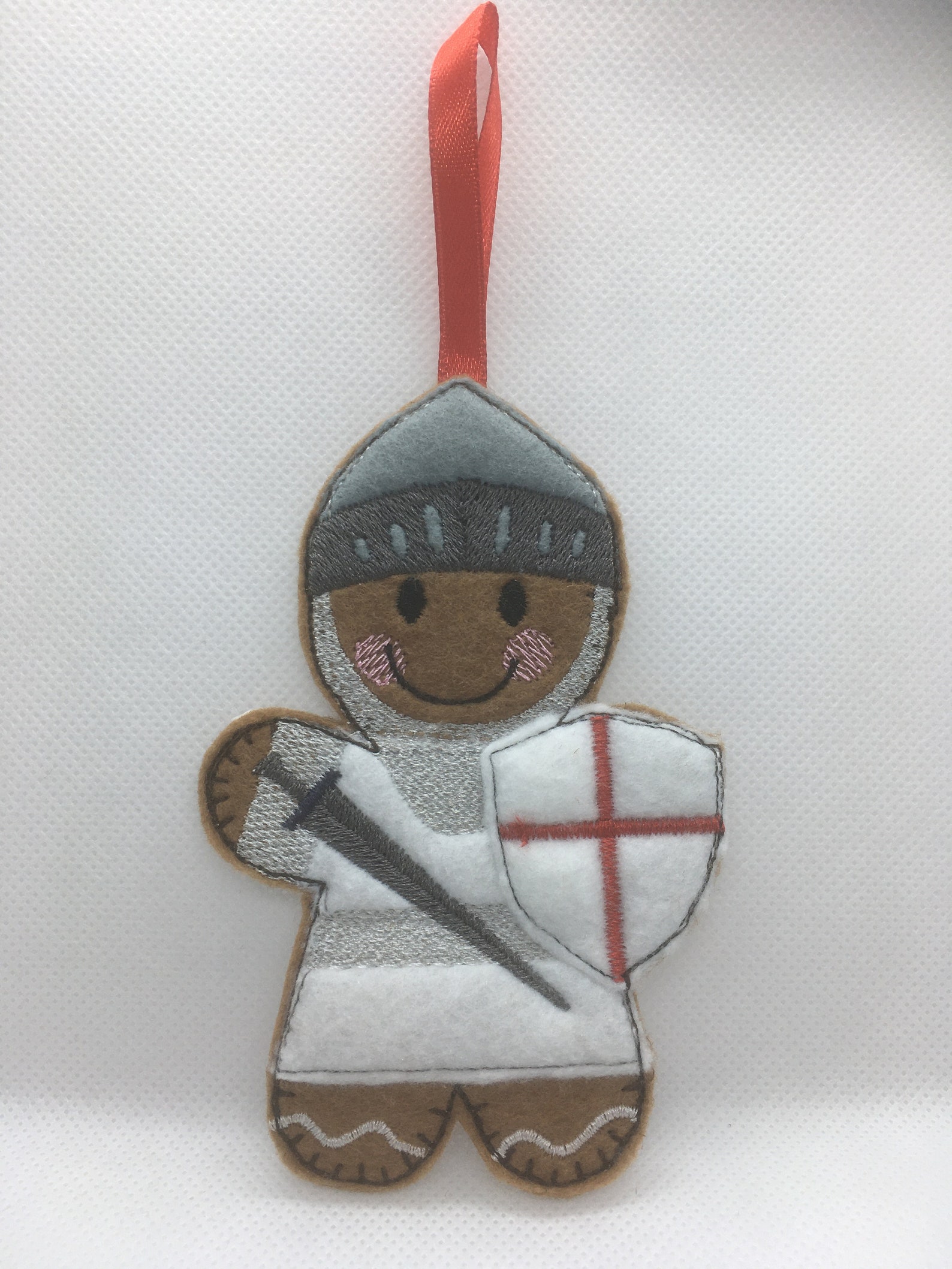 Knight Gingerbread Man Hanging Felt Decoration Christmas | Etsy
