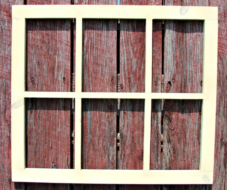 Rustic Window Decor 6 Pane Window Frame 24 Tall X - Etsy