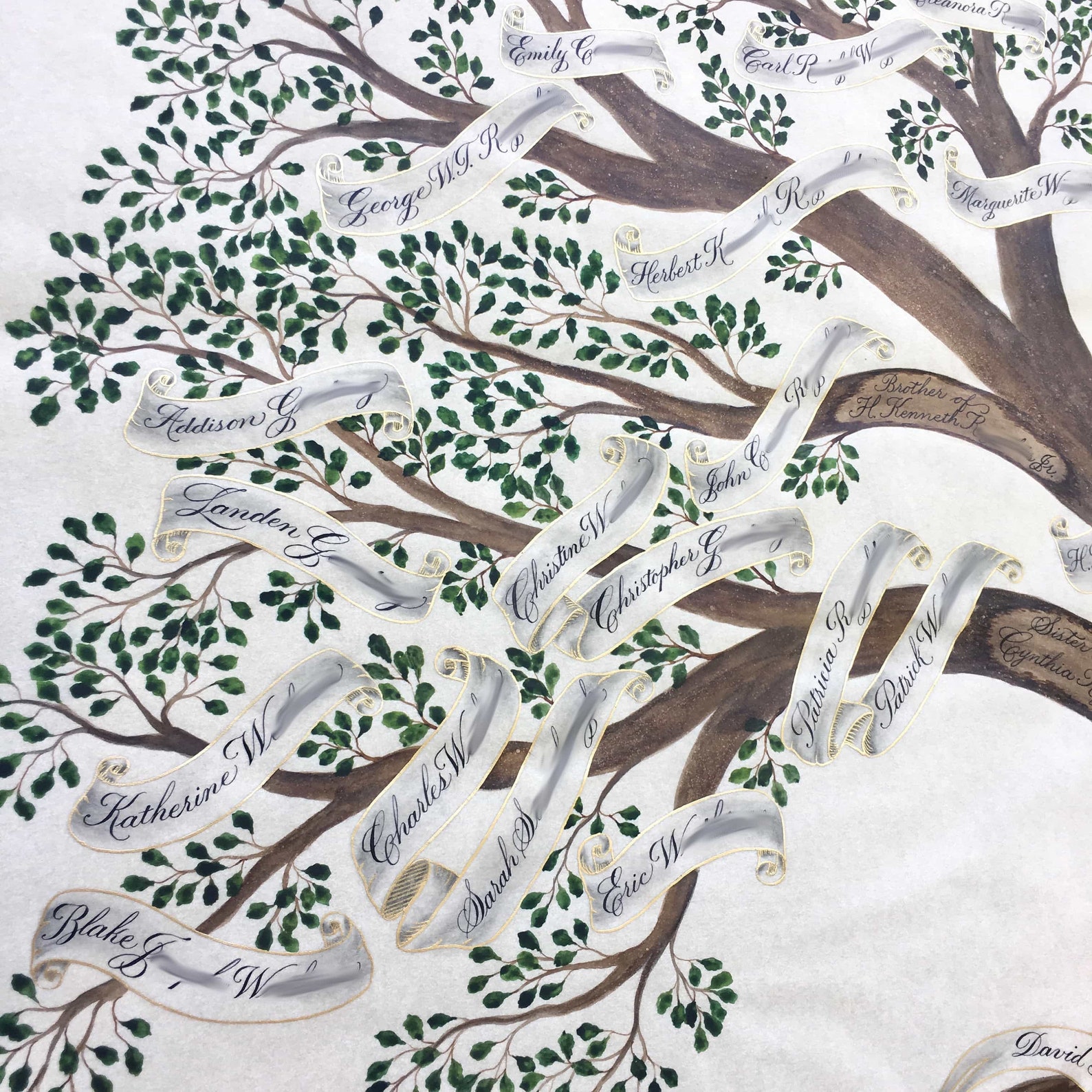 Family Tree Gift Genealogies Family History Chart Personalized ...