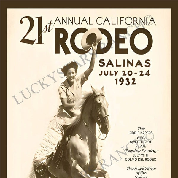Salinas Rodeo Poster - Etsy