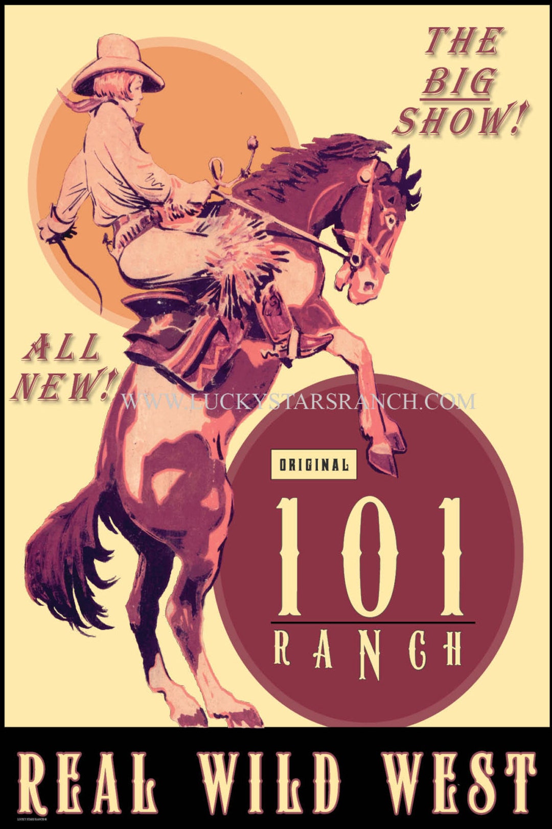 12x18 Cowgirl Print 101 Ranch Rodeo Wild West Cowgirl Poster - Etsy