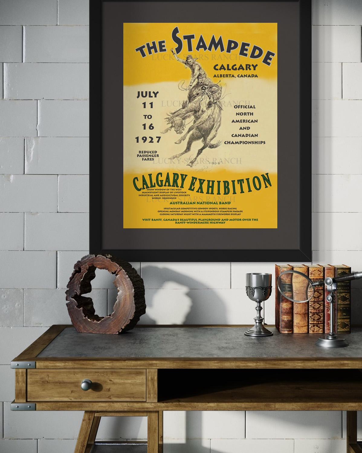 Calgary Stampede 1927 Cowboy Cowgirl Rodeo 18x24 Vintage Print - Etsy