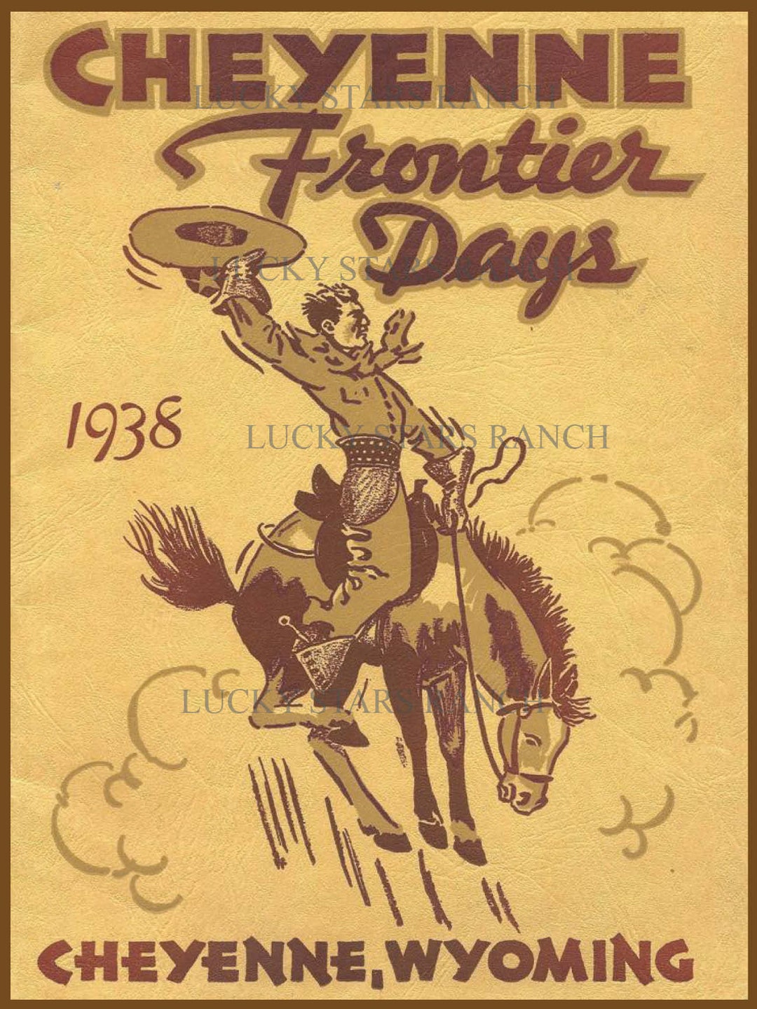 Cheyenne Frontier Days 1938 12x18 Vintage Print - Etsy
