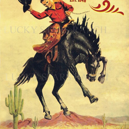 Wickenburg AZ Gold Rush Rodeo 1928 18x24 Cowboy Print - Etsy