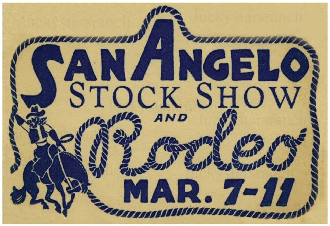 San Angelo Stock Show & Rodeo Poster Vintage Print 12x18 - Etsy