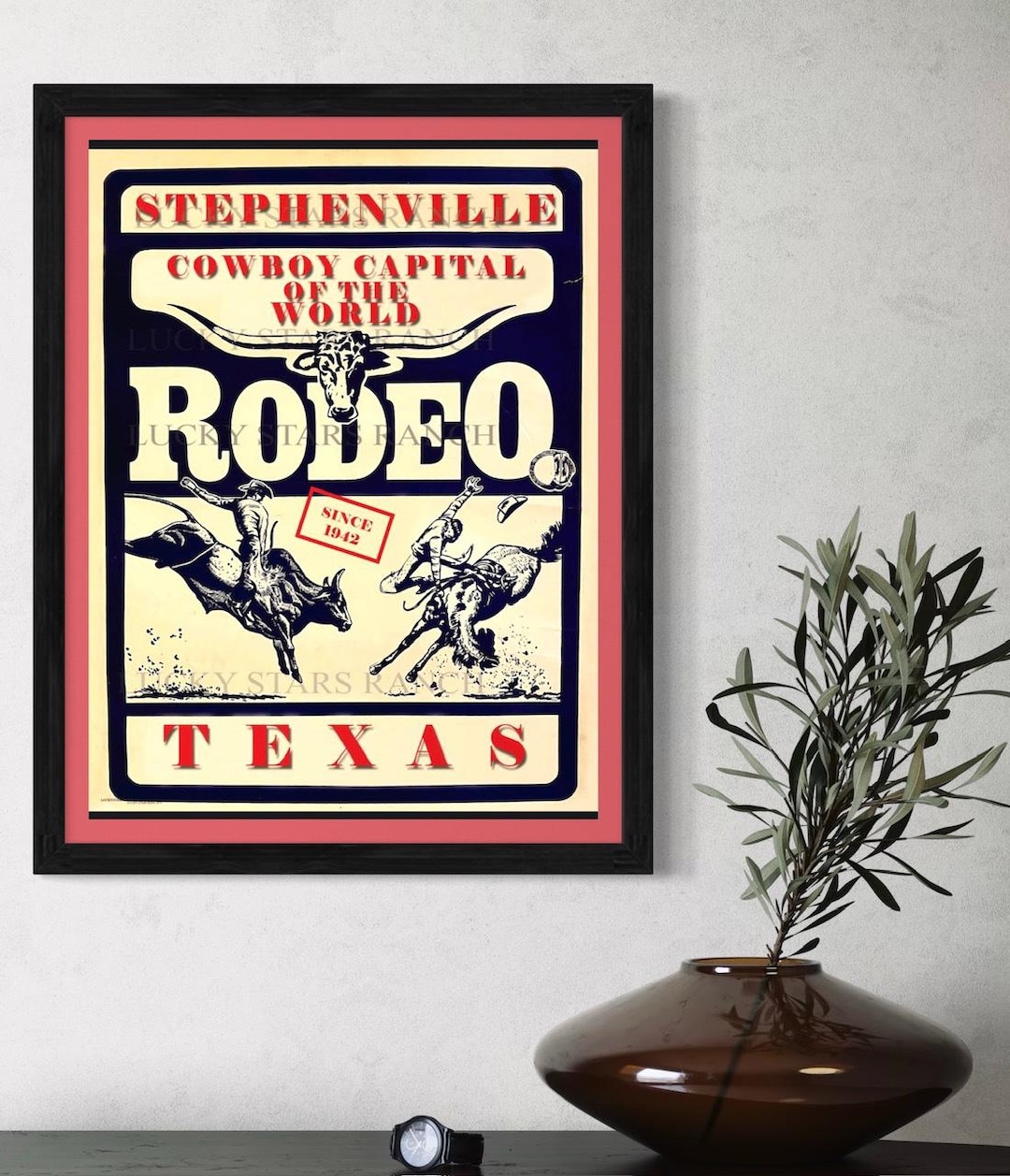 12x18 Stephenville, TX Rodeo Cowboy Capital Vintage Rodeo Prints - Etsy