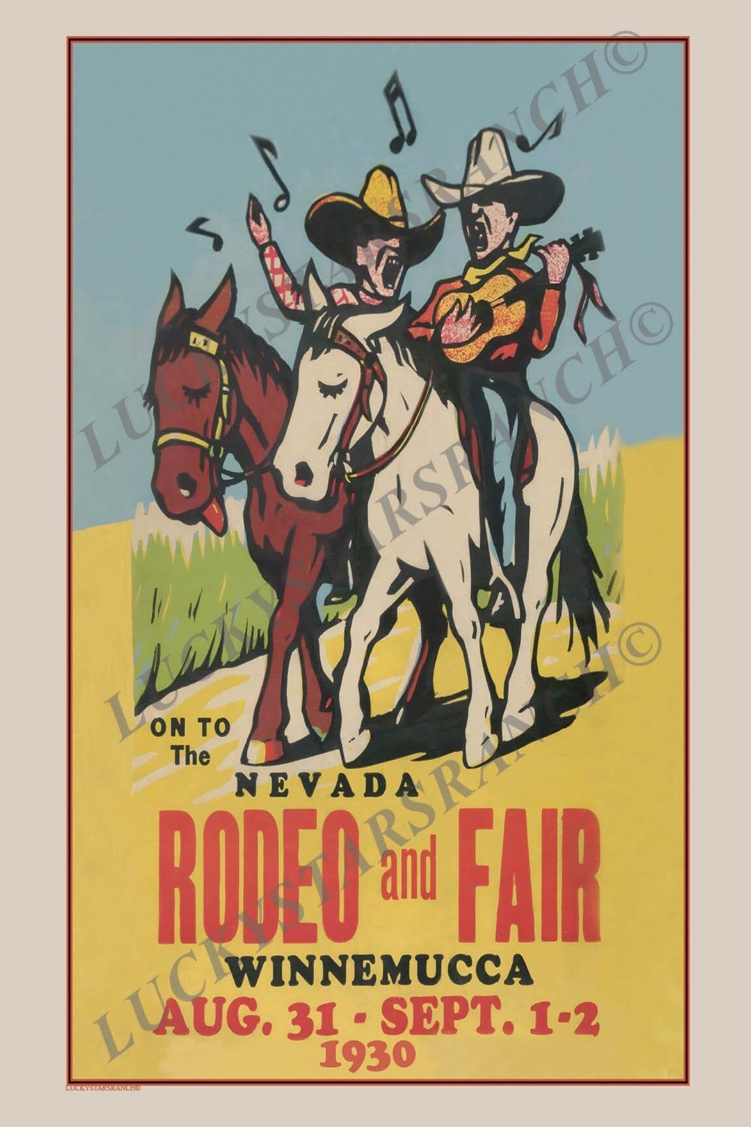 12x18 Winnemucca Nevada 1930 Vintage Rodeo Poster - Etsy