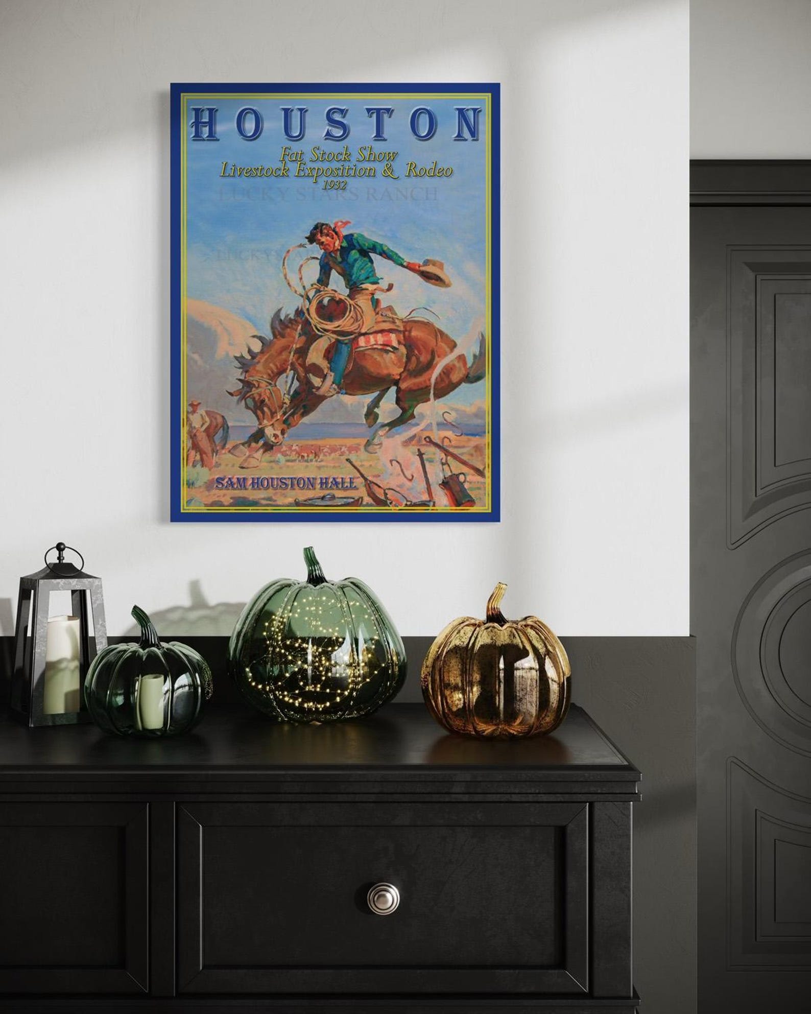 18x24 Houston Fat Stock Show & Rodeo Cowboy Print Poster - Etsy