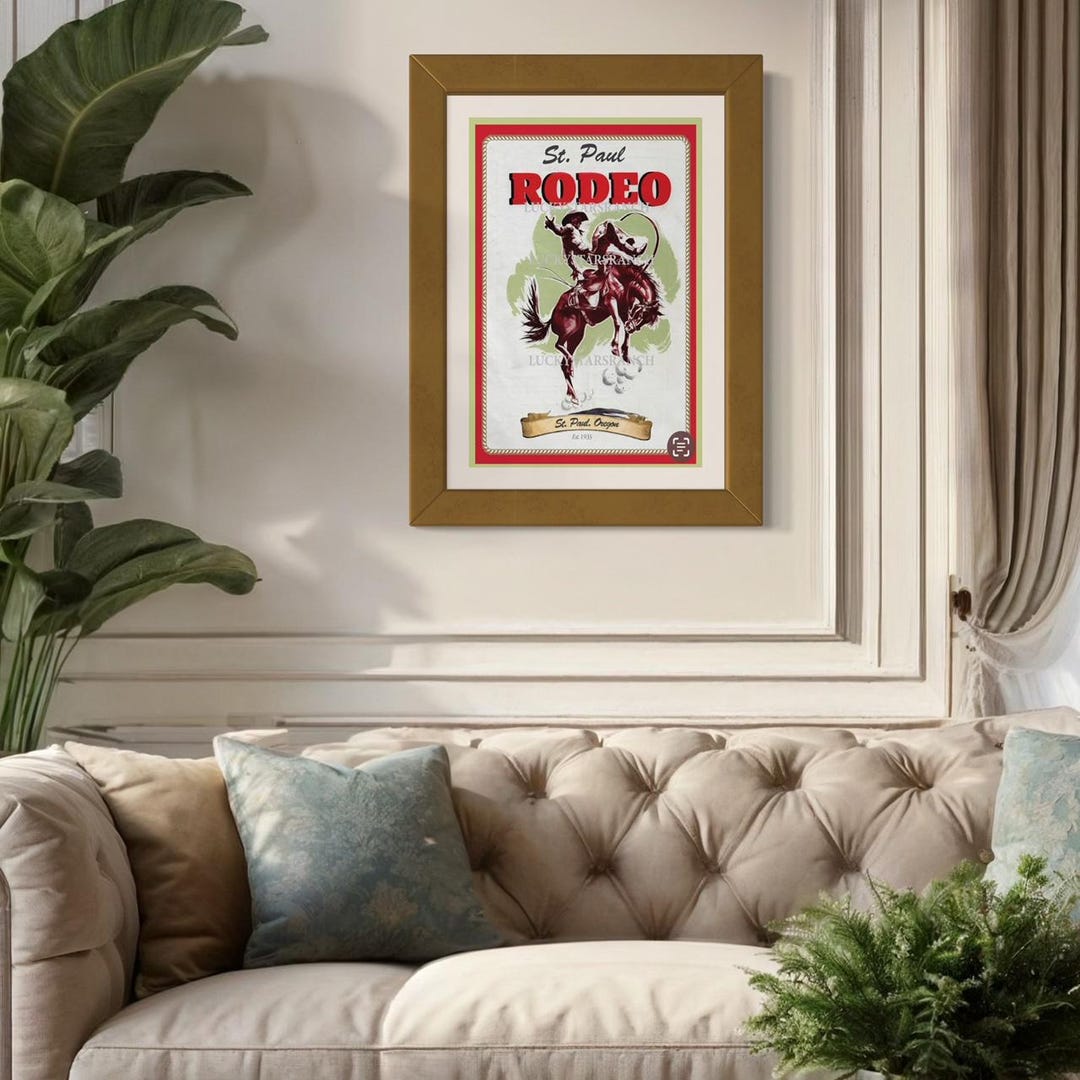 St. Paul Oregon Rodeo Poster Vintage Print 12x18 - Etsy