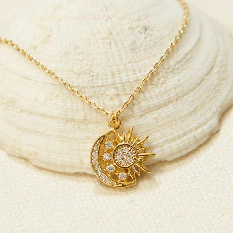 Moon Stars Layered Necklace - Etsy