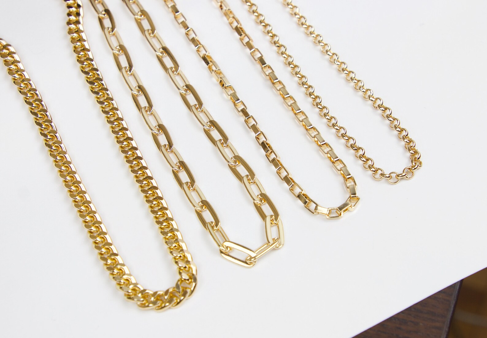 Simple Chain Necklace Gold Layering Necklace Link Chain | Etsy