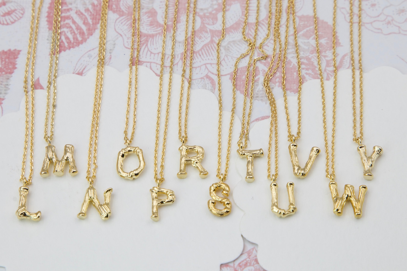 Initial Alphabet Letter Pendant Necklace personalized gold | Etsy