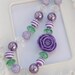 Purple Rose Chunky Necklace, Lavender Rose Gumball Necklace, Purple ...