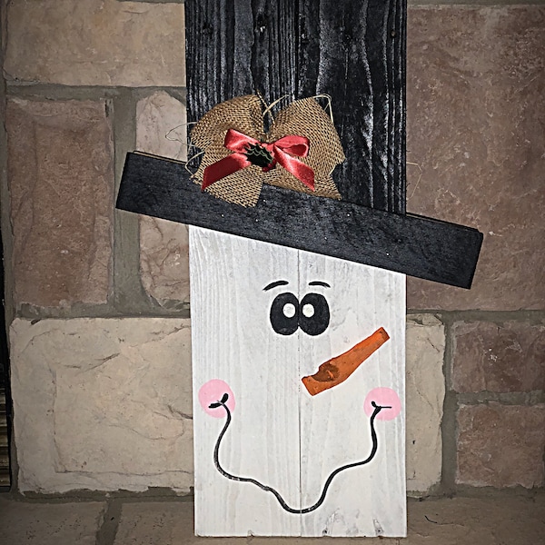 Pallet Snowman - Etsy