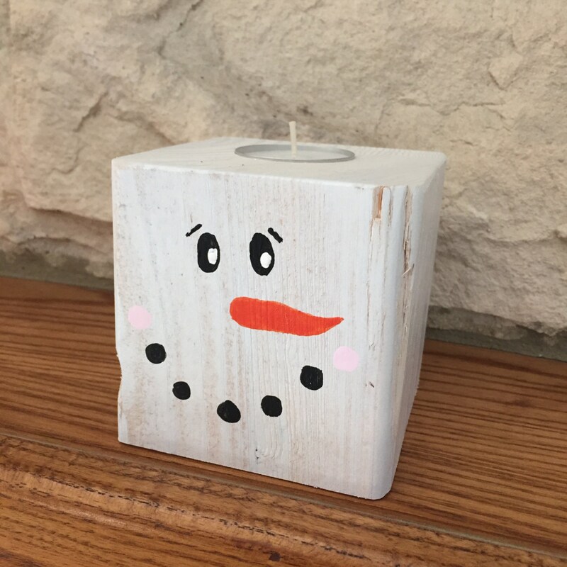 Snowman Tea Light - Etsy