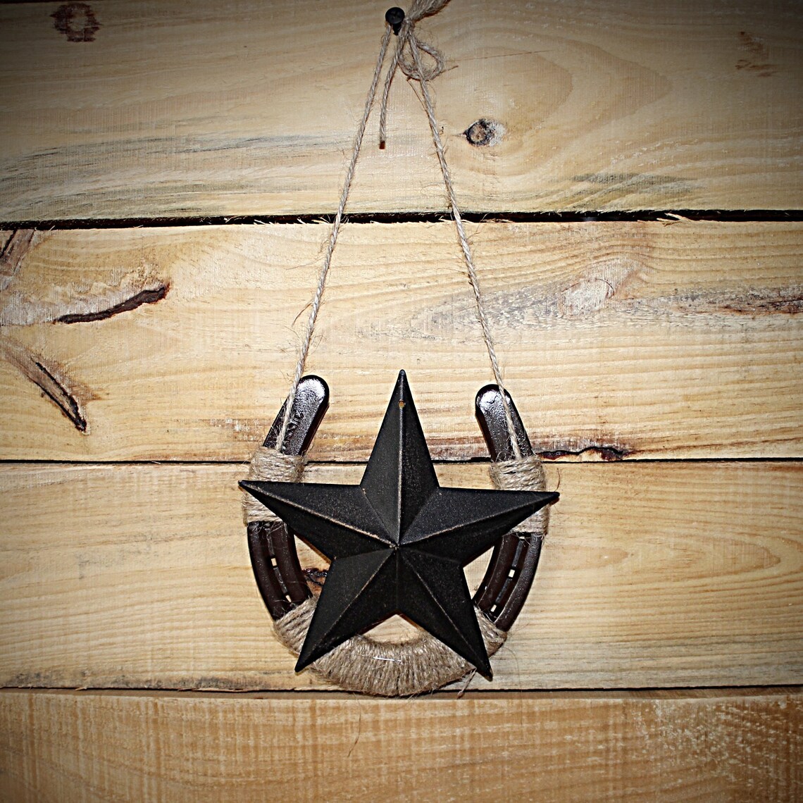 Horseshoe Wall Decor With Large Star - Etsy