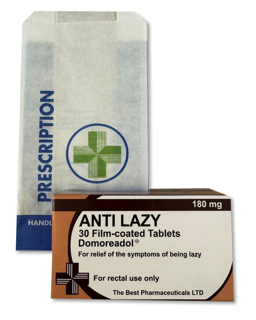 Anti Lazy Novelty Joke Pill Tablet Box - Fun Rude Xmas/birthday Gift ...