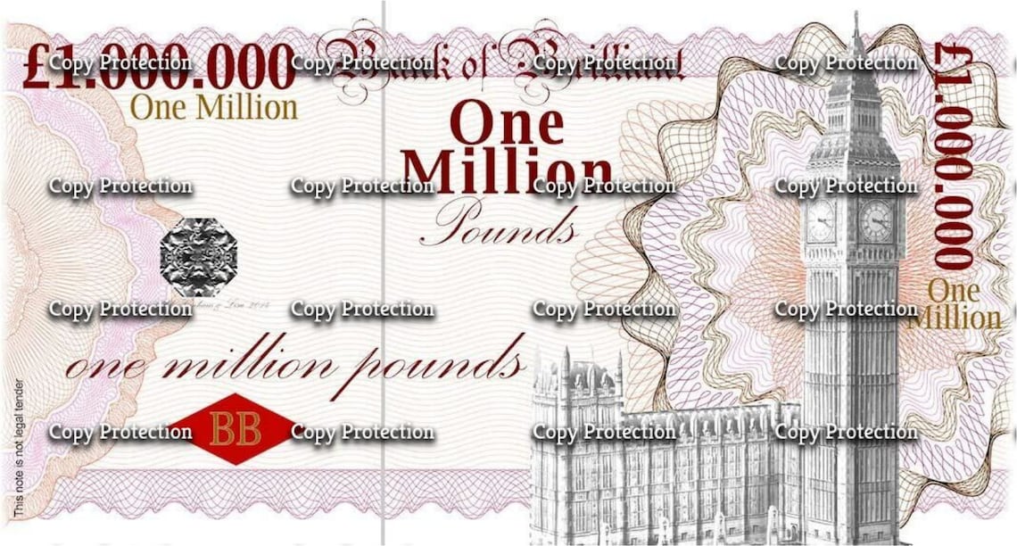 Novelty One Million Pound Note - Give Someone a Million! - Etsy