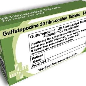 Anti Fart Novelty Joke Pill Tablet Box Fun Rude Xmas/birthday Gift ...