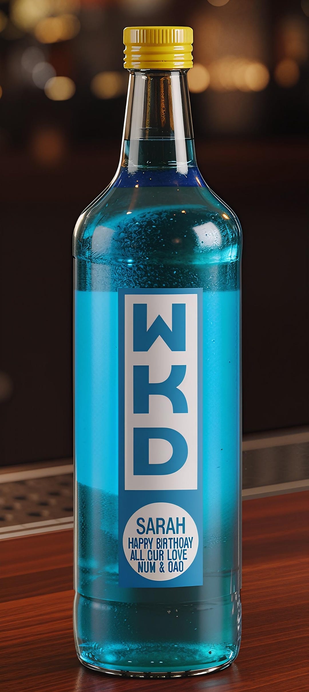 Personalised WKD Blue Bottle Label - Add Any Text/occasion - Etsy