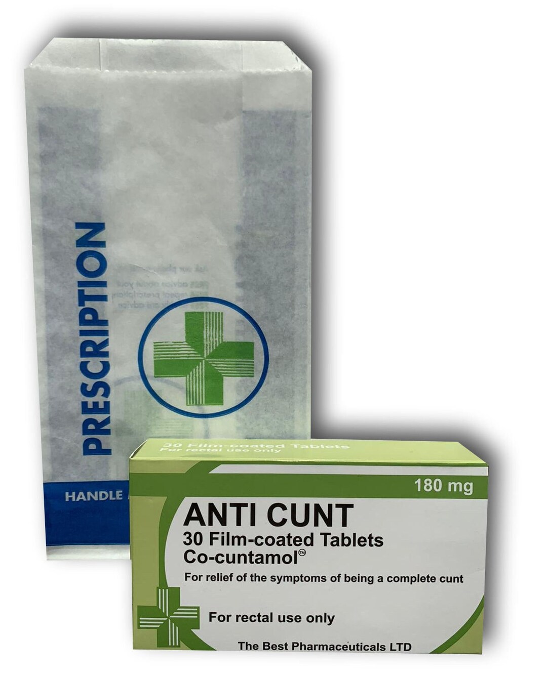 Anti Cunt Novelty Joke Pill Tablet Box Fun Rude Xmas/birthday Gift ...