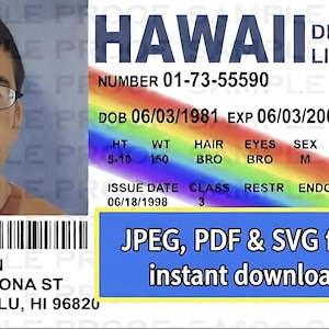 Mclovin ID Card PDF + Jpeg + SVG - Fun License Film Prop - Superbad ...