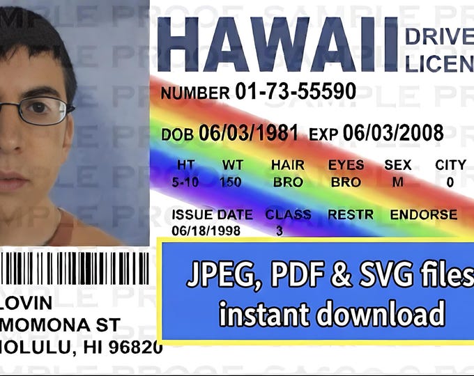 Mclovin ID From Movie Superbad Fogels Fake Joke -you Pick Expire Date ...