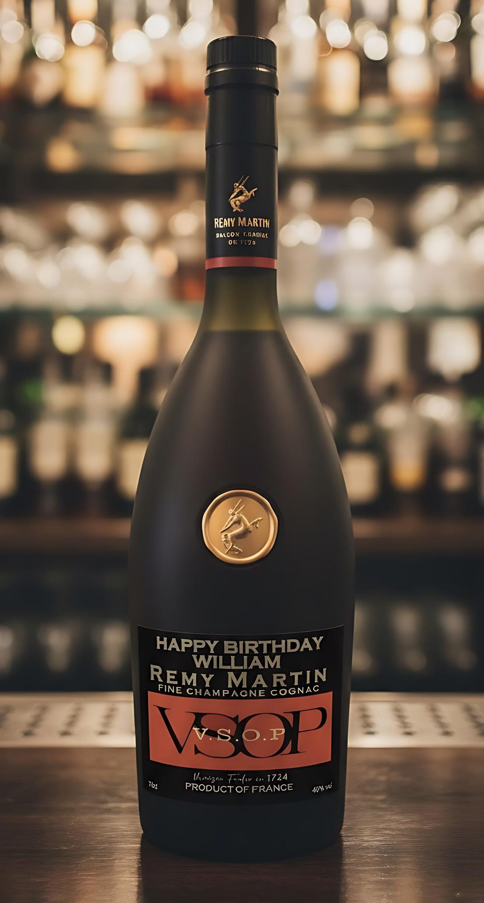 Personalised Remy Martin VSOP Bottle Label - Pre-cut & Gloss Finish ...