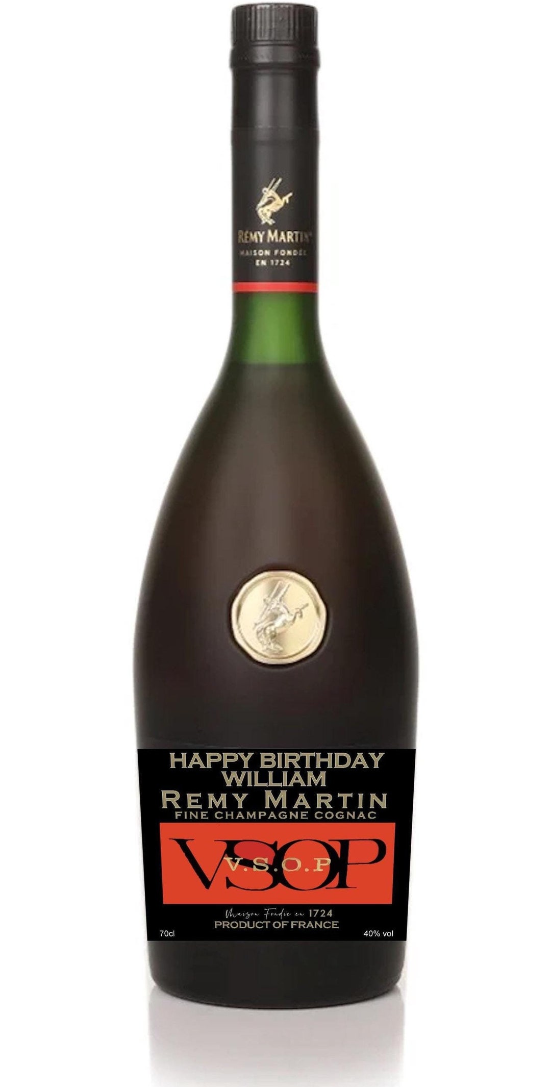 Personalised Remy Martin VSOP Bottle Label - Pre-cut & Gloss Finish ...