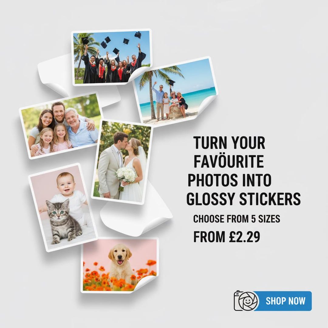 Photo Sticker - Turn Your Favourite Photo Into a Sticker - High Quality ...