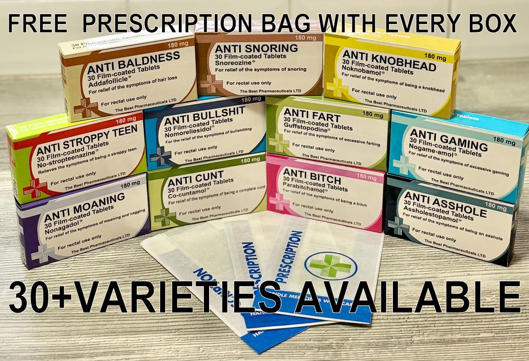 Novelty Joke Pill Tablet Box - Fun Rude Xmas/birthday Gift - Funny ...