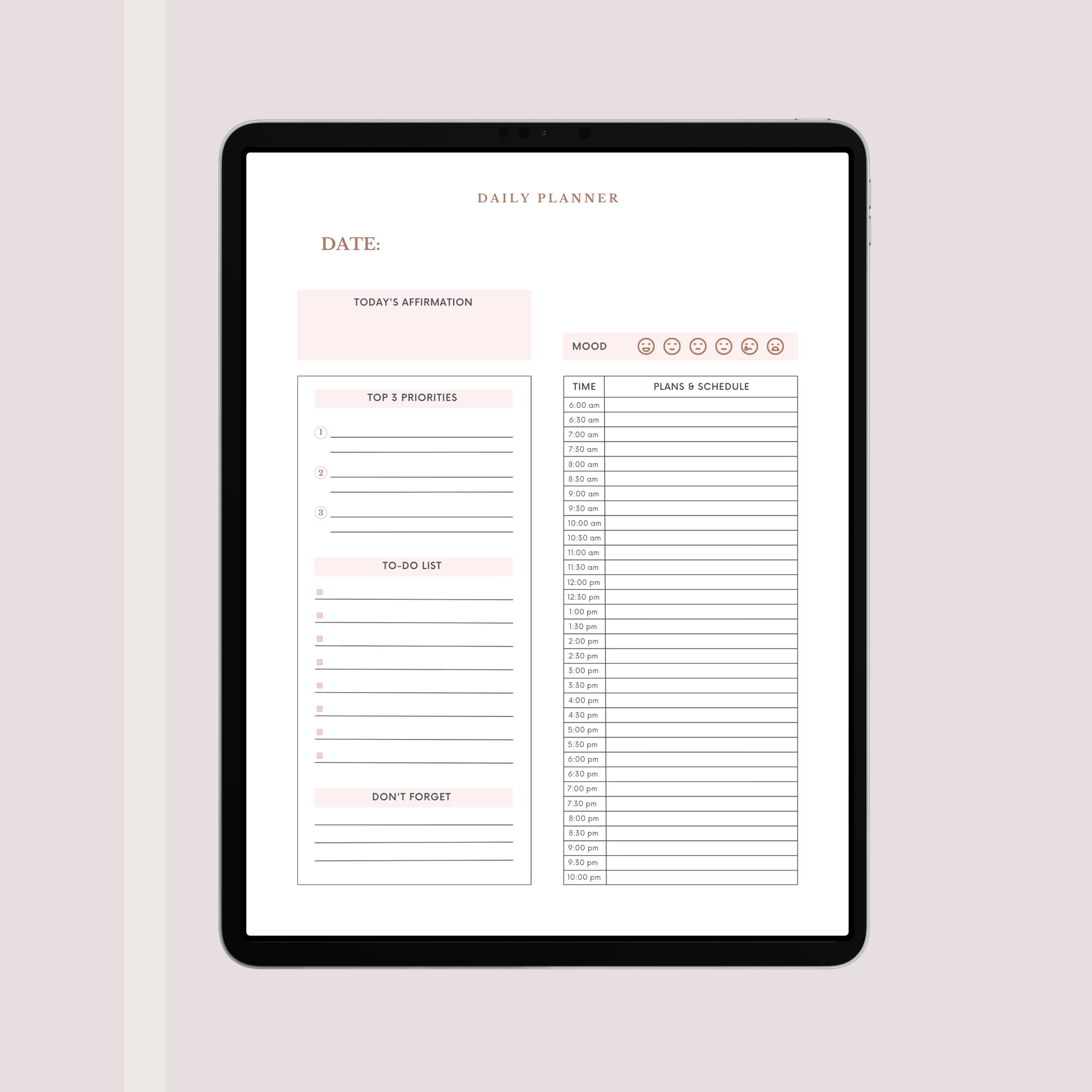 2024-2025 | Digital Daily Planner | Undated Digital Planner | Digital ...