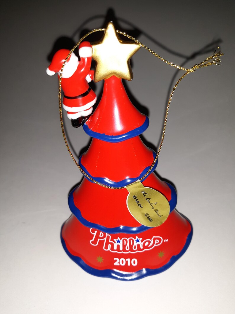 Philadelphia Phillies Danbury Mint Christmas Tree & Santa Ornament - Etsy