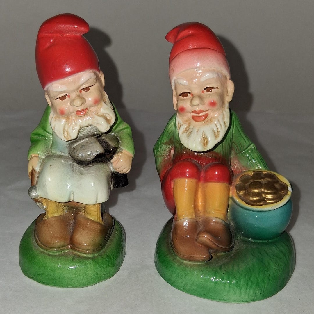 Terratex Vintage Irish Leprechaun - Chalkware Leprechaun Lot of 2 ...