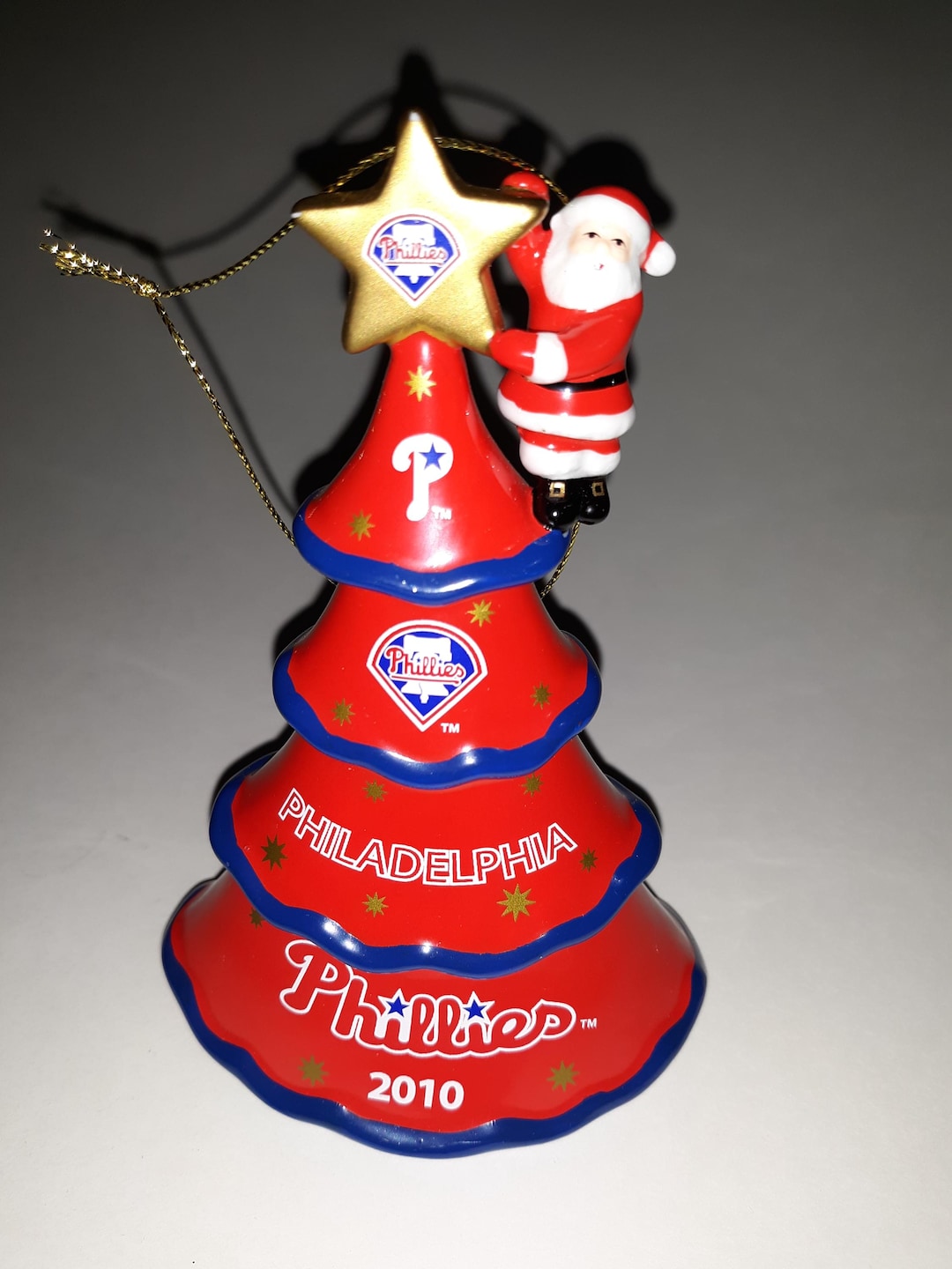 Philadelphia Phillies Danbury Mint Christmas Tree & Santa Ornament - Etsy