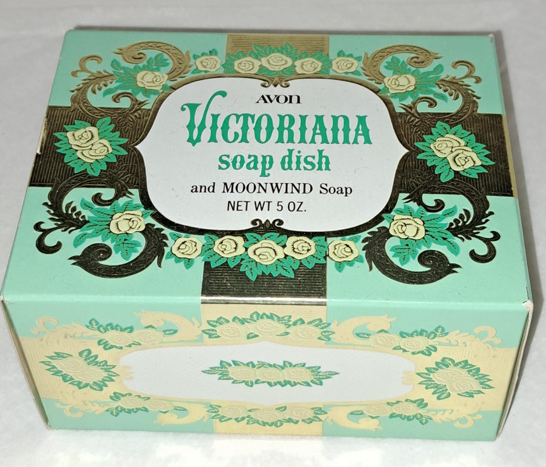Avon Victoriana Blue Swirl Soap Dish & Soap Vintage Avon Soap and Dish ...