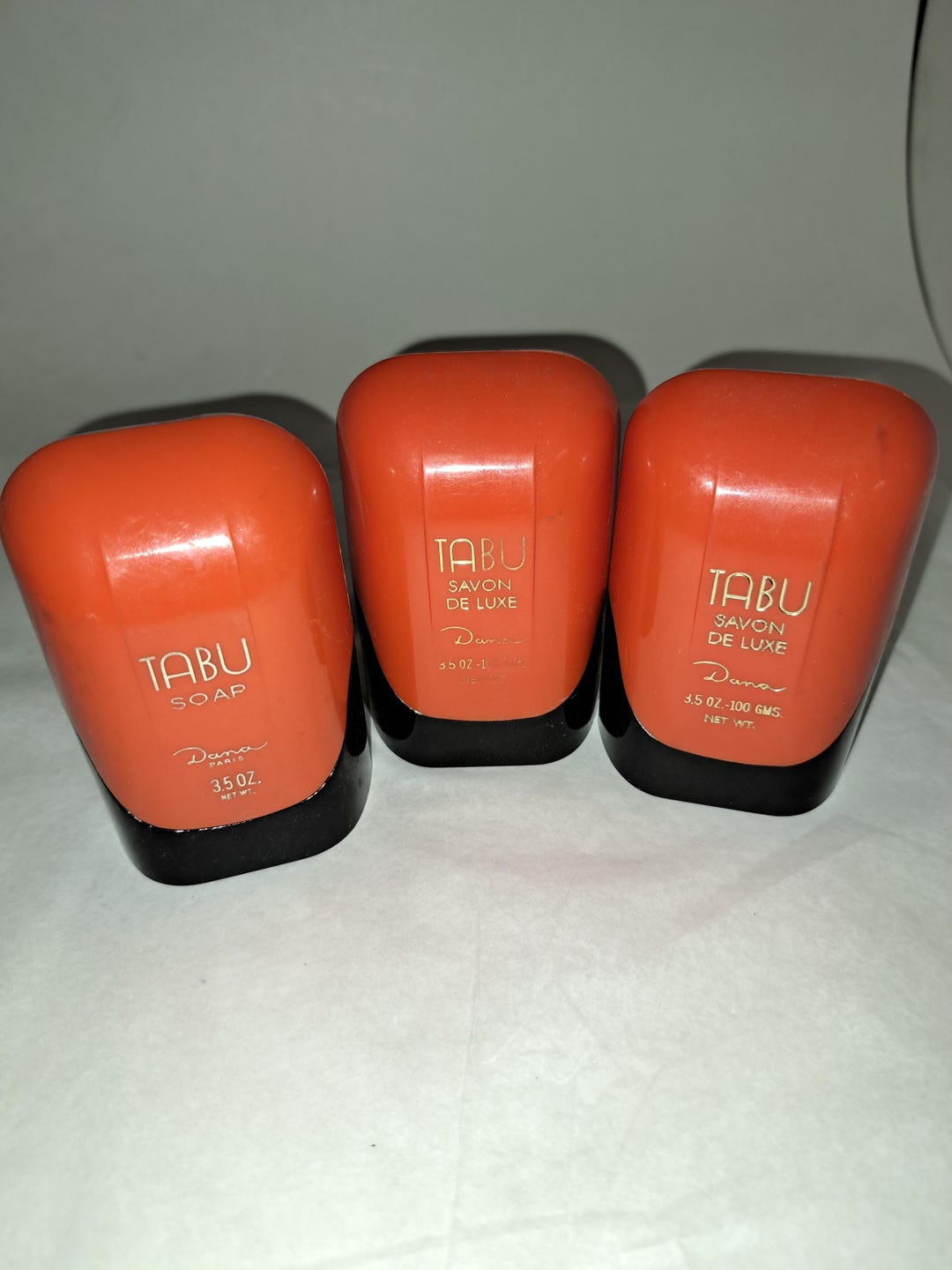 VINTAGE TABU Soap in Orange and Black Holder - Tabu Savon De Luxe in ...