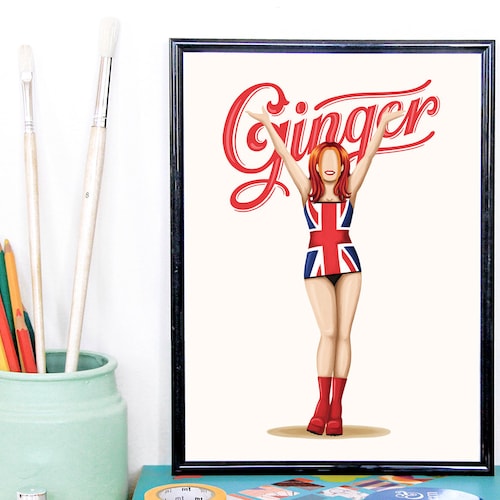 Ginger Spice Music Poster 90s Spice Girls Print Geri - Etsy UK
