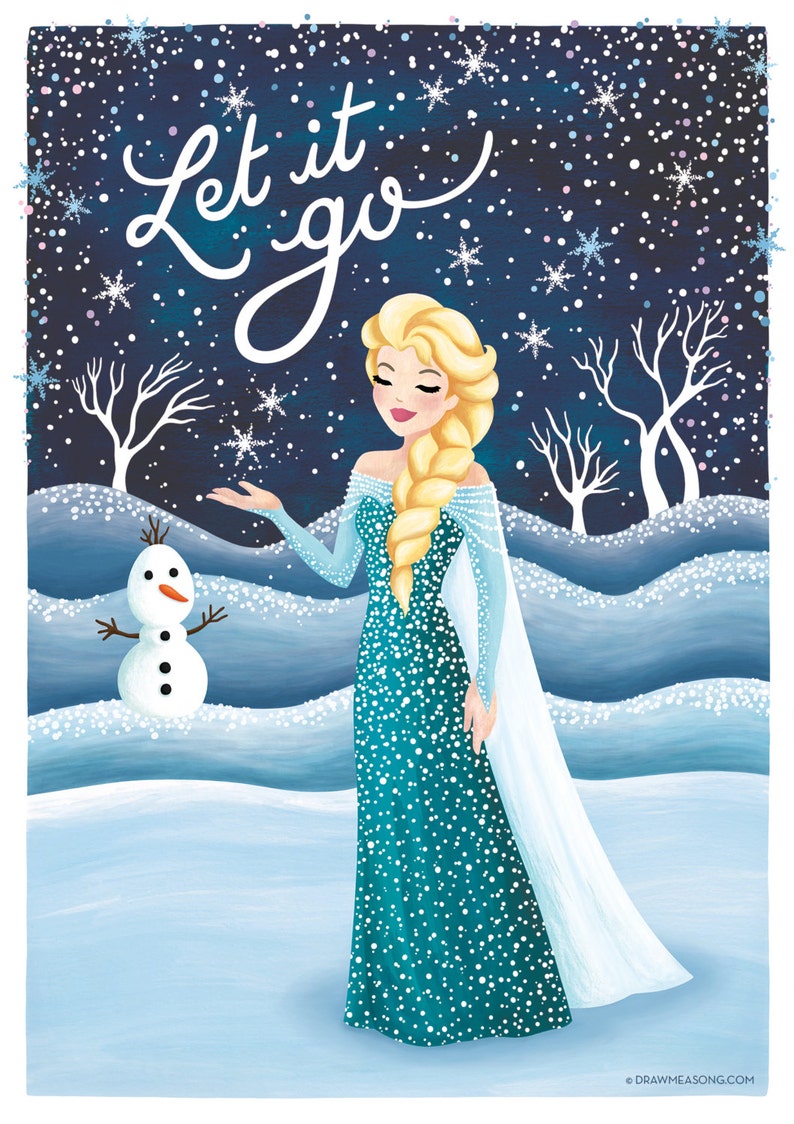 Frozen Elsa Poster Fairy Tale Print Disney Princess - Etsy UK