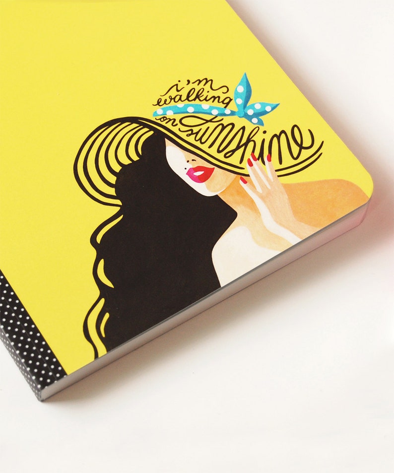 Walking on Sunshine Notebook Pop Rock Music Gift Typography - Etsy