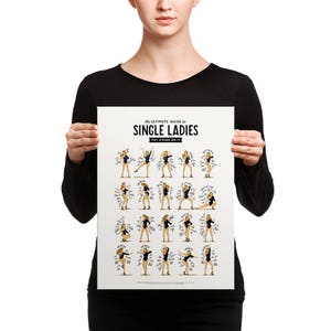 CANVAS Single Ladies Dance Music Poster, Queen B Gift for Her, Dance ...