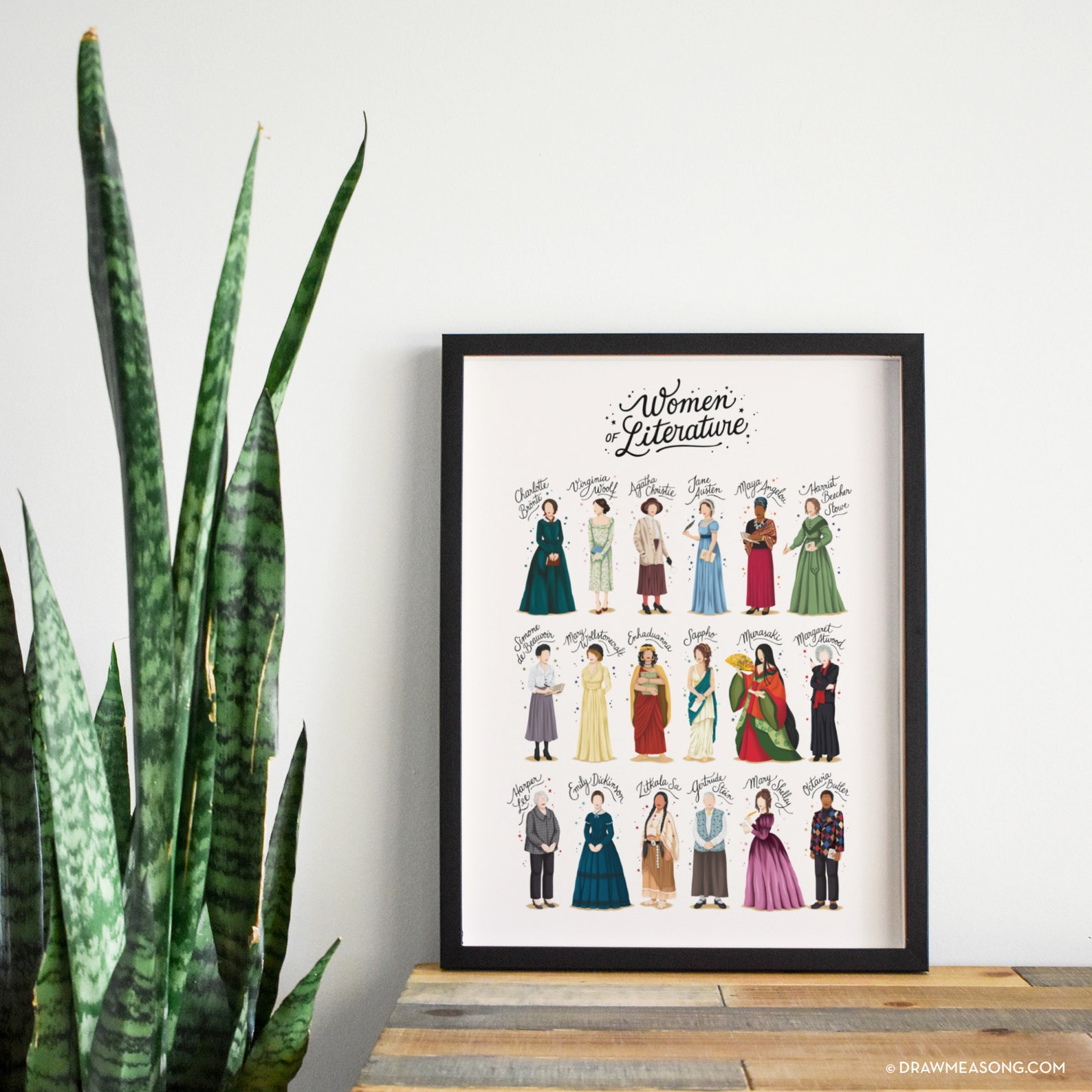 Women of Literature Printable Print, Female Authors Poster, Book Lover ...