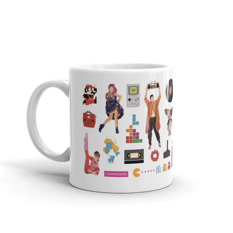 Acceptable in the 80s Mug, Pop Art, Pop Culture Gift, Dance Electronic ...