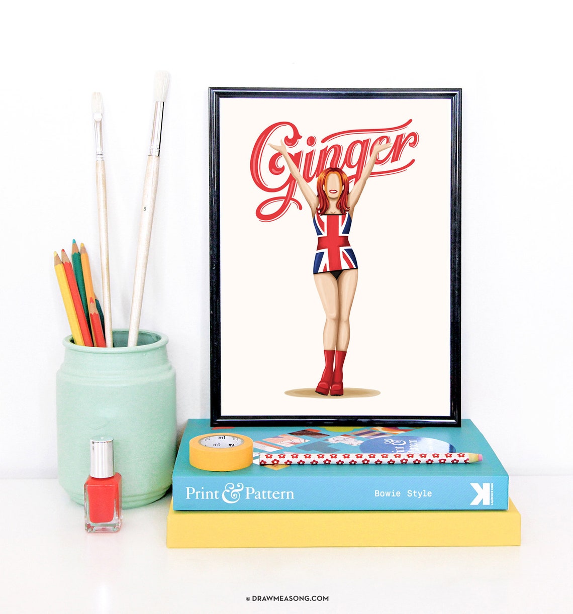 Ginger Spice Music Poster 90s Spice Girls Print Geri - Etsy UK