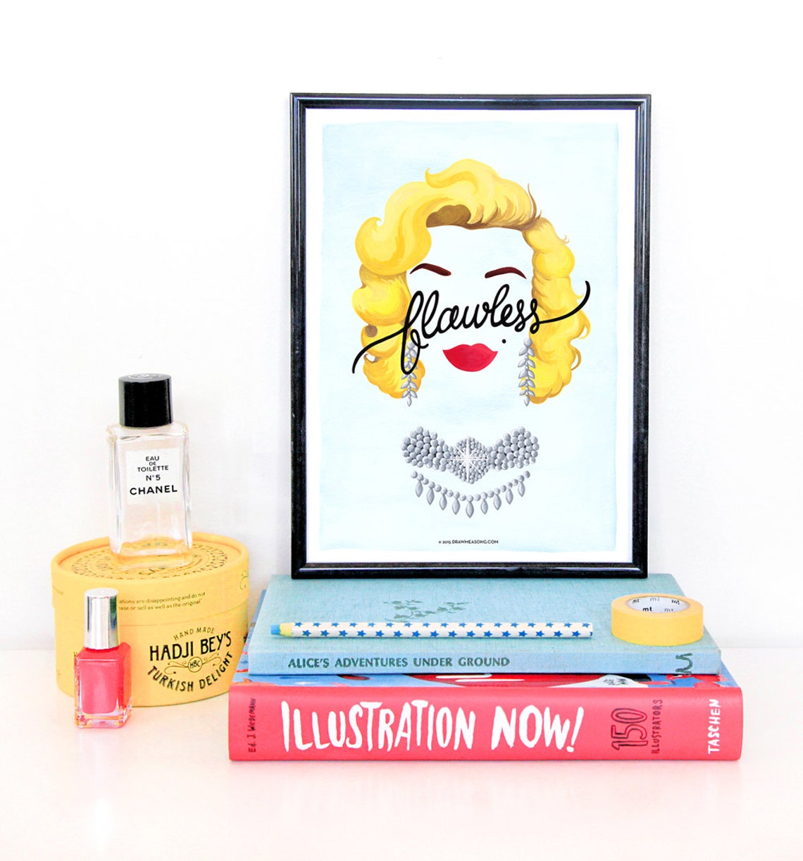 Flawless Marilyn Monroe Poster Calligraphy Print Girlboss | Etsy