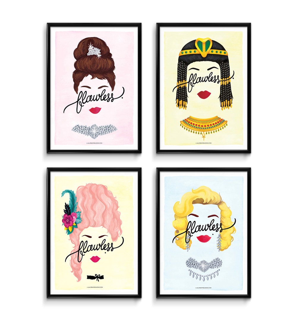 Flawless Marilyn Monroe Poster Calligraphy Print Feminine - Etsy