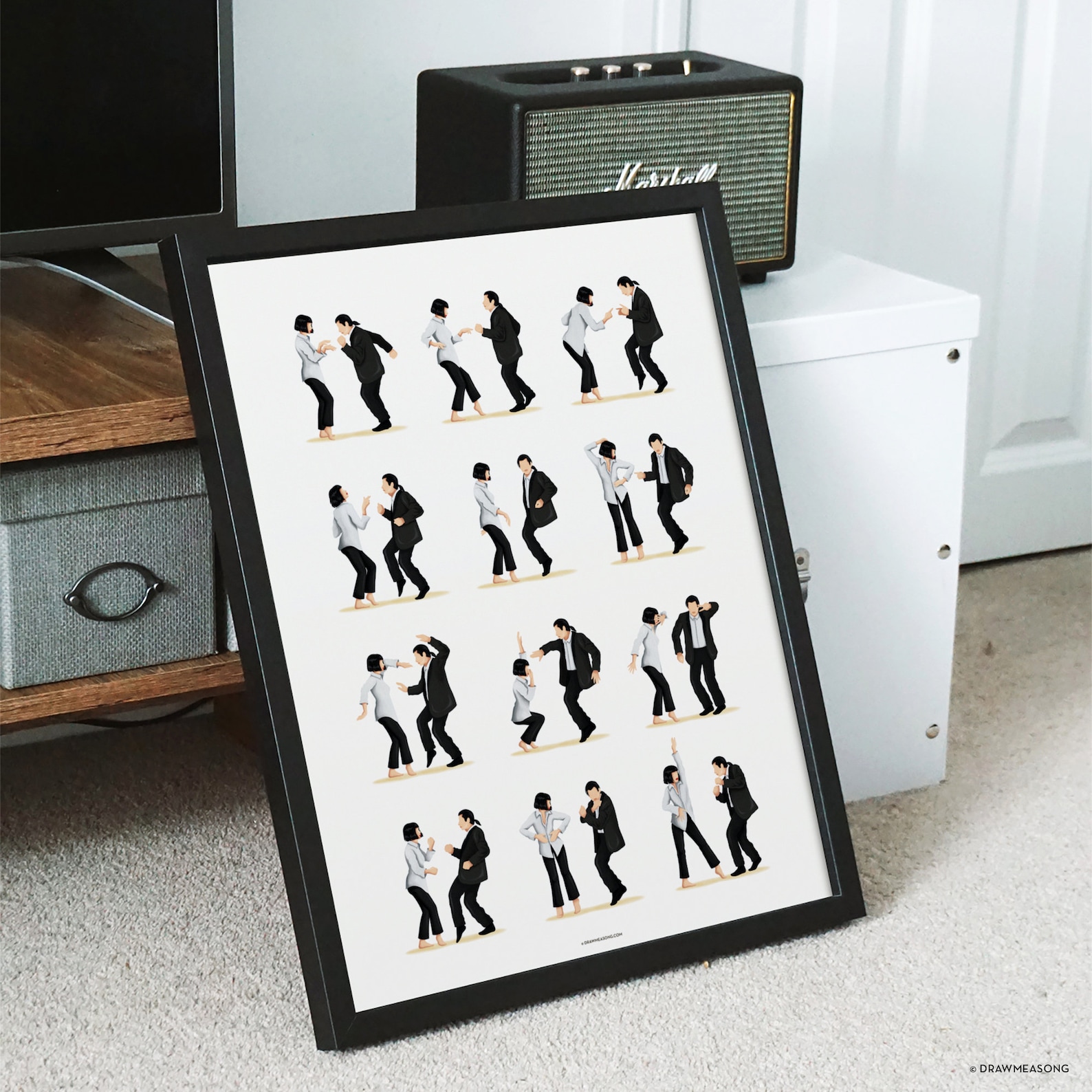 Pulp Fiction Twist Dance Music Poster 2, Pop Culture Iconic Print, Gift ...