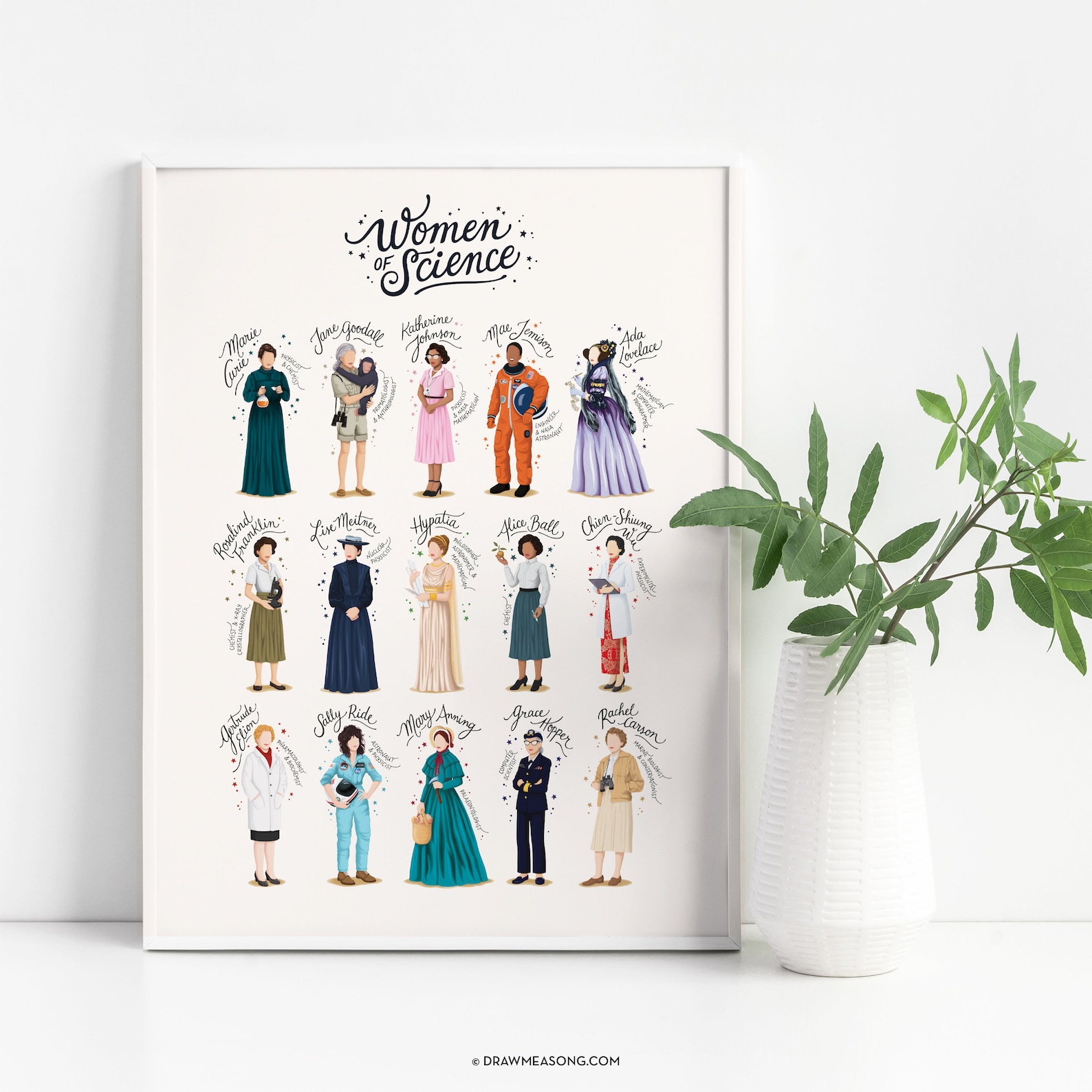 Women of Science Printable Print Women in Stem Gift | Etsy