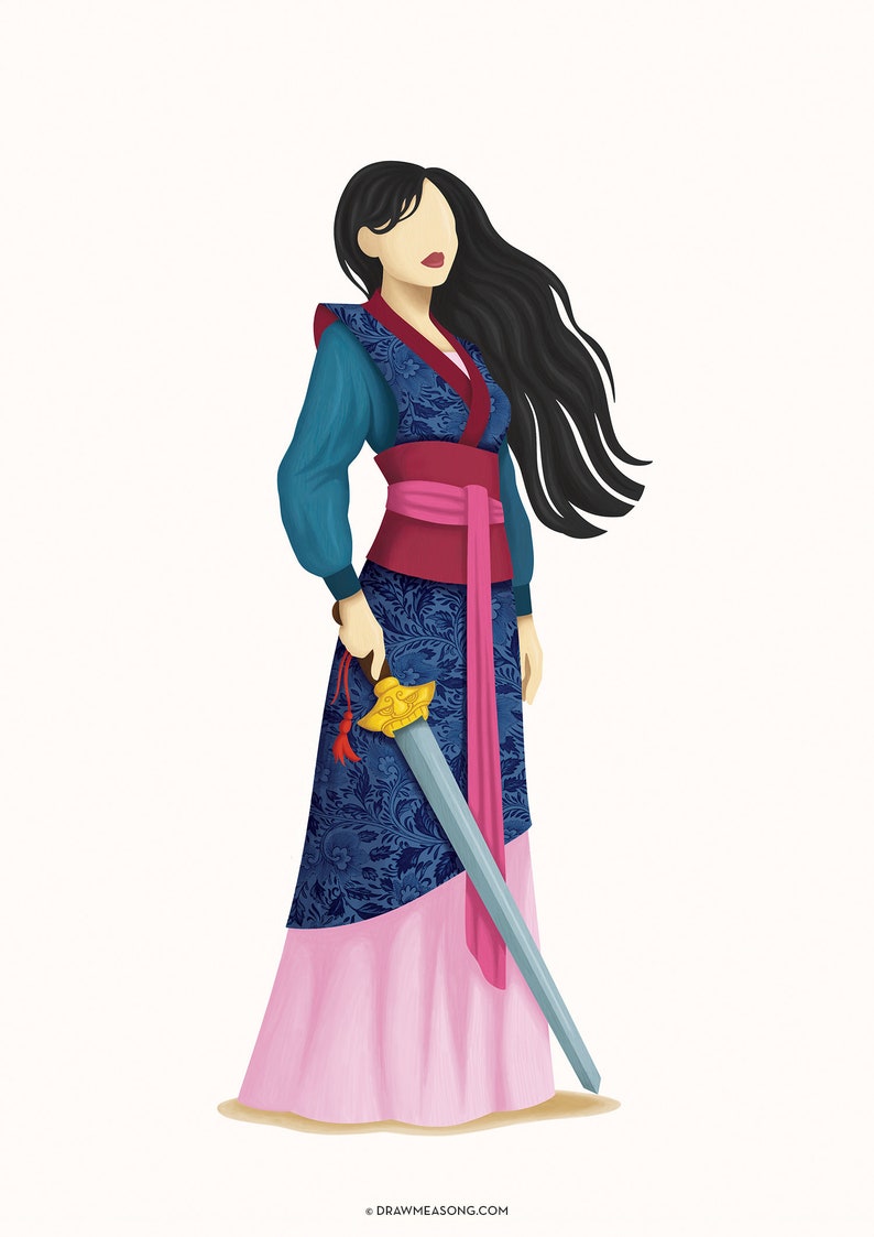 Mulan Poster Warrior Princess Strong Powerful Woman | Etsy France